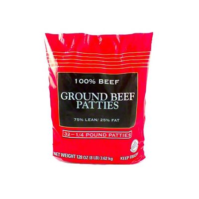 Frozen 100% Ground Beef Patties, 32 ct | Joe V's Smart Shop | Low ...