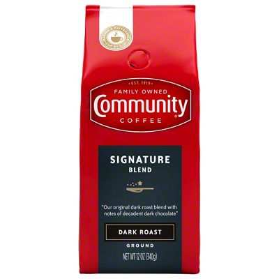 Community Coffee Signature Blend Dark Roast Ground Coffee, 12 oz ...