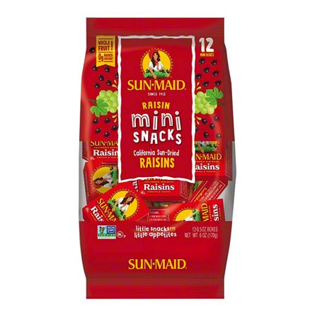 Sun-Maid Natural California Raisins Mini-Snacks, 12 ct | Central Market ...