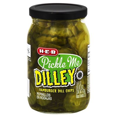 H-E-B Pickle Me Dilley Hamburger Dill Pickle Chips, 16 oz | Joe V's ...