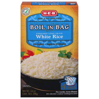 H-E-B Boil in Bag Enriched Long Grain White Rice, 4 ct | Joe V's Smart ...