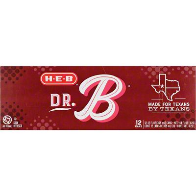 H-E-B Dr. B Soda 12 pk Cans, 12 oz | Joe V's Smart Shop | Low Prices ...