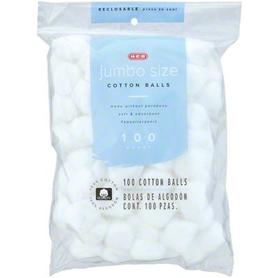 H-E-B Triple Size Cotton Balls, 100 ct | Joe V's Smart Shop | Low ...