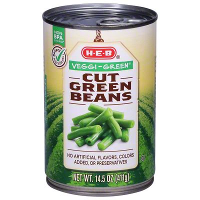 H-E-B Veggi-Green Cut Green Beans, 14.5 oz | Joe V's Smart Shop | Low ...