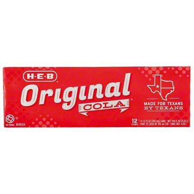 H-E-B Original Cola 12 pk Cans, 12 oz | Joe V's Smart Shop | Low Prices ...