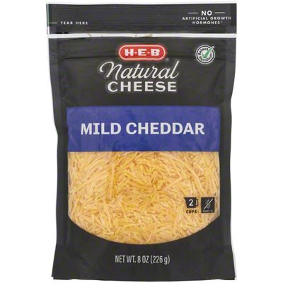 H-E-B Mild Cheddar Shredded Cheese, 8 oz | Joe V's Smart Shop | Low ...