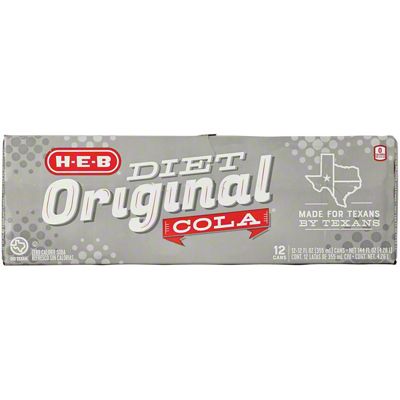 H-E-B Diet Original Cola 12 pk Cans, 12 oz | Joe V's Smart Shop | Low ...