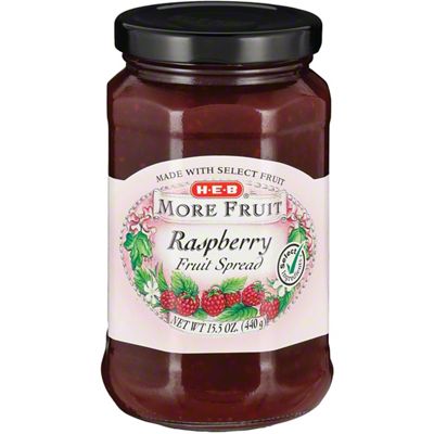 H-E-B More Fruit Raspberry Fruit Spread, 15.5 oz | Central Market ...