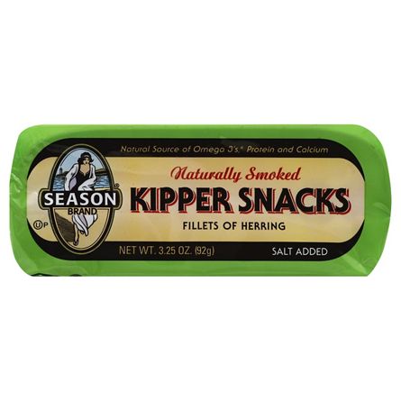 Season Naturally Smoked Kipper Snack Fillets of Herring, 3.25 oz ...
