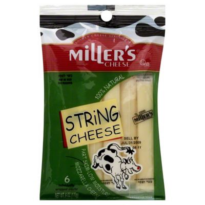 Miller's Cheese Mozzarella String Cheese, 6 ct | Central Market ...