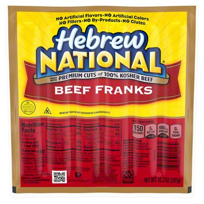 Hebrew National Kosher Beef Franks Hot Dogs, 10.3 oz | Central Market ...
