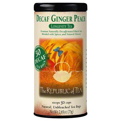 The Republic of Tea Decaf Ginger Peach Black Tea Bags, 50 ct | Central ...