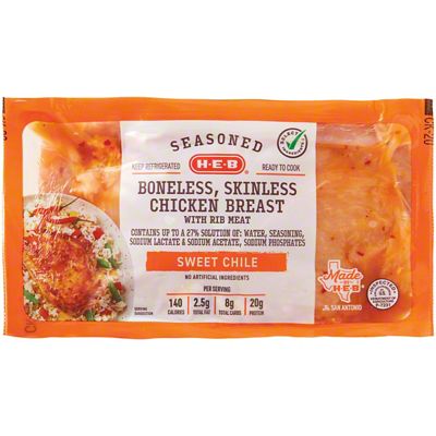 H-E-B Seasoned Boneless Skinless Chicken Breast - Sweet Chile | Joe V's ...