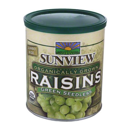 Sunview Organic Green Seedless Jumbo Size Raisins, 15 oz | Central ...