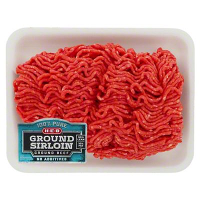 H-E-B 100% Pure Ground Beef Sirloin, 90% Lean - Value Pack | Joe V's ...