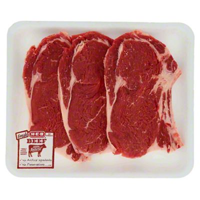 H-E-B Beef Ribeye Steak Bone-In Thin Value Pack, USDA Select | Joe V's ...