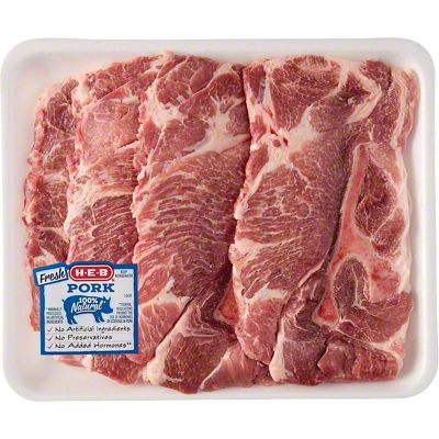H-E-B Bone-in Boston Butt Pork Steaks - Value Pack | Joe V's Smart Shop ...