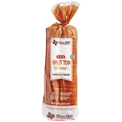 H-E-B Split Top Wheat Enriched Sliced Bread, 20 oz | Joe V's Smart Shop ...