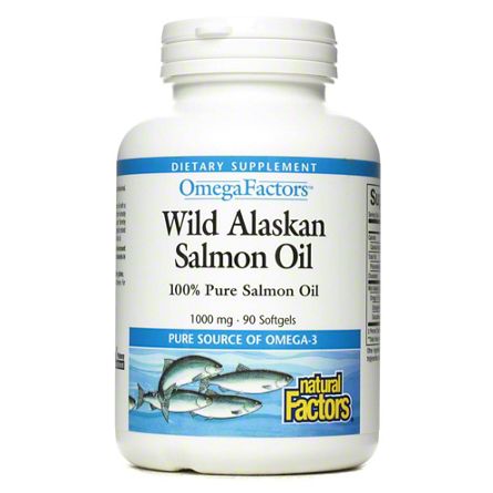 Natural Factors Wild Alaskan Salmon Oil 1000 mg Softgels, 90 ct ...