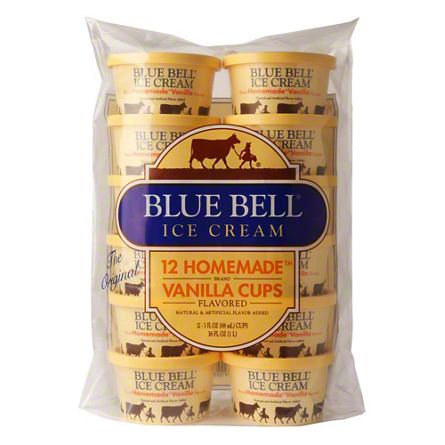 Blue Bell Homemade Vanilla Ice Cream Cups, 12 ct | Central Market ...