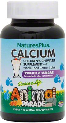 NaturesPlus Source of Life Animal Parade Children's Calcium Vanilla ...