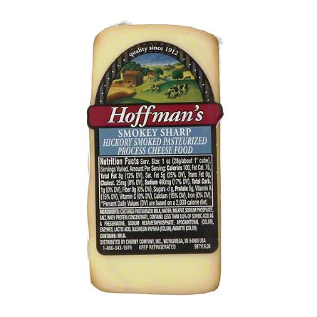 Hoffman's Hickory Smoked Pasteurized Process Swiss And Cheddar Cheese ...