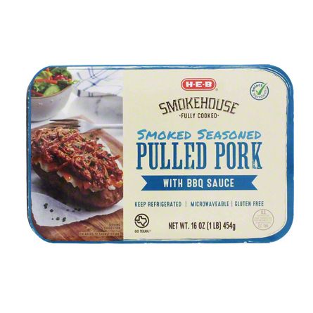 H-E-B Fully Cooked Seasoned Pulled Pork With BBQ Sauce, 16 oz | Central ...