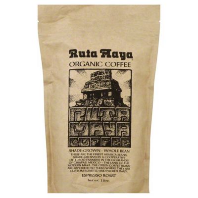 Ruta Maya Organic Espresso Roast Whole Bean Coffee, 12 oz | Central ...