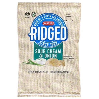 H-E-B Ridged Potato Chips - Sour Cream & Onion, 1.75 oz | Joe V's Smart ...