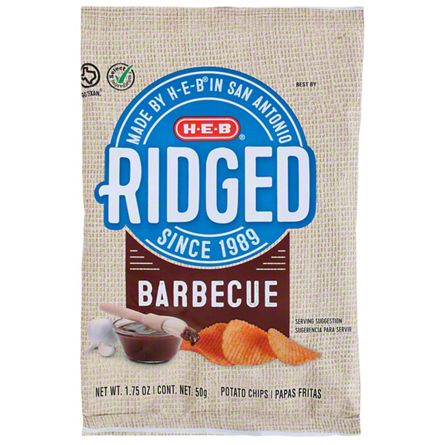 H-E-B Ridged Barbecue Chips, 1.75 oz | Central Market - Really Into Food