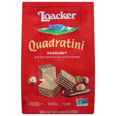 Loacker Quadratini Hazelnut Bite Size Wafer Cookies, 8.82 oz | Central ...