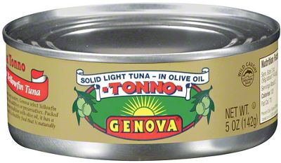 Genova Tonno Solid Light Premium Yellowfin Tuna in Olive Oil, 5 oz ...