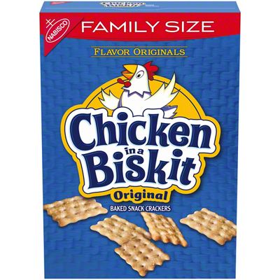 Chicken In A Biskit Original Baked Snack Crackers Family Size, 12 oz ...