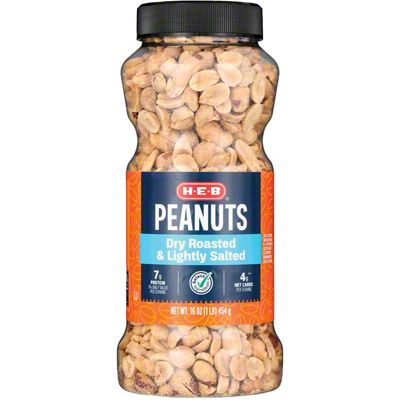 H-E-B Lightly Salted Dry Roasted Peanuts, 16 oz | Joe V's Smart Shop ...