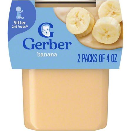 Gerber Stage 2 Baby Food - Banana, 4 oz Tubs, 2 pk | Joe V's Smart Shop ...