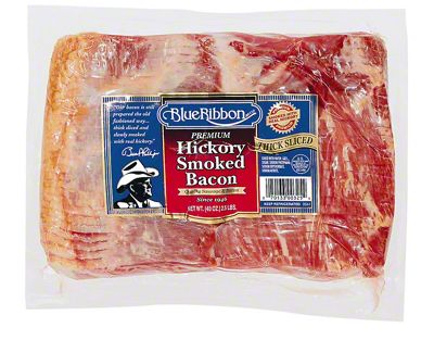 Blue Ribbon Premium Hickory Smoked Thick Sliced Bacon, 40 oz | Joe V's ...