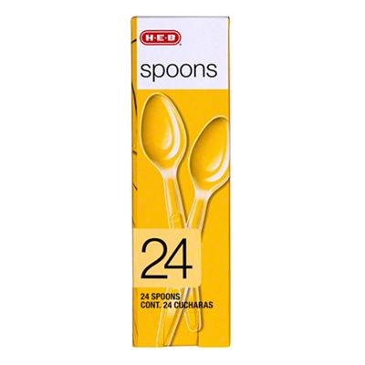 H-E-B Plastic Spoons - Clear, 24 ct | Joe V's Smart Shop | Low Prices ...
