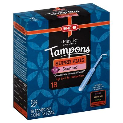 H-E-B Plastic Super Plus Scented Tampons, 18 ct | Joe V's Smart Shop ...