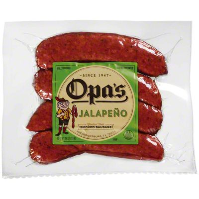 Opa's Jalapeno Smoked Sausage Links, 4 ct | Central Market - Really ...