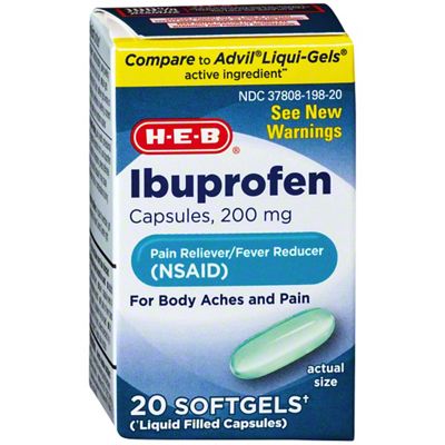 H-E-B Ibuprofen 200 mg Softgels, 20 ct | Central Market - Really Into Food