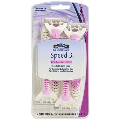Hill Country Essentials Speed 3 Women's Disposable Razors - Sensitive ...