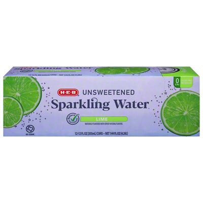 H-E-B Unsweetened Lime Sparkling Water 12 pk Cans, 12 oz | Joe V's Smart Shop | Low Prices ...