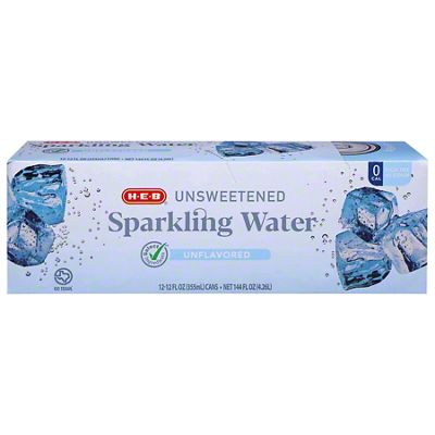 H-E-B Unsweetened Unflavored Sparkling Water 12 pk Cans, 12 oz | Joe V ...