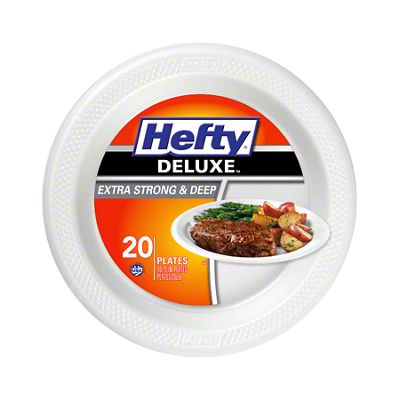 Hefty Deluxe Extra Strong and Deep 10.25 Inch Round Foam Plates, 20 ct ...
