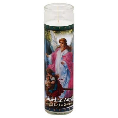 Reed Candle Guardian Angel Religious Candle - White Wax, 8.25" | Joe V ...