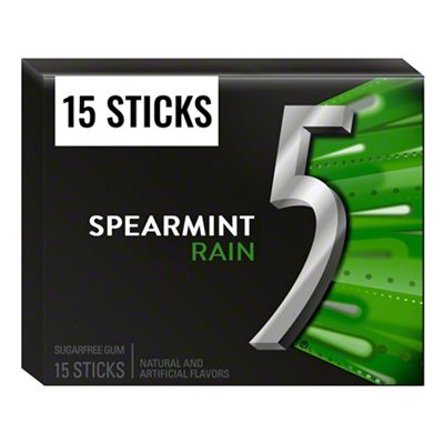 5 GUM Spearmint Rain Sugar Free Chewing Gum, 15 pc | Joe V's Smart Shop ...