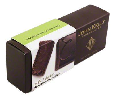 John Kelly Chocolates Semi-Sweet Chocolate Truffle Fudge Bar, 8 Oz ...