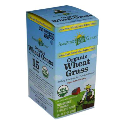 Amazing Grass Organic Wheat Grass Drink Powder Packets, 15 ct | Central ...