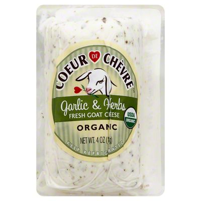 Coeur De Chevre Organic Garlic Herb Fresh Goat Cheese, 4 oz | Central ...