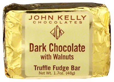 John Kelly Chocolates Dark Chocolate Truffle Fudge Bar With Walnuts, 1. ...